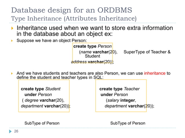 Object Relational And Extended Relational Databases Pptx Databases Computer Software And