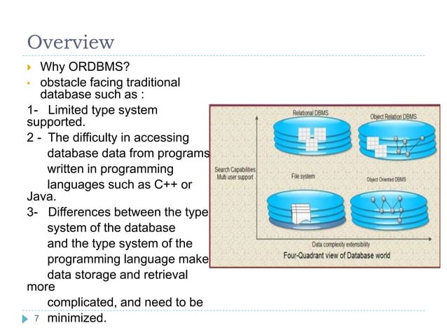Object Relational And Extended Relational Databases Pptx Databases Computer Software And