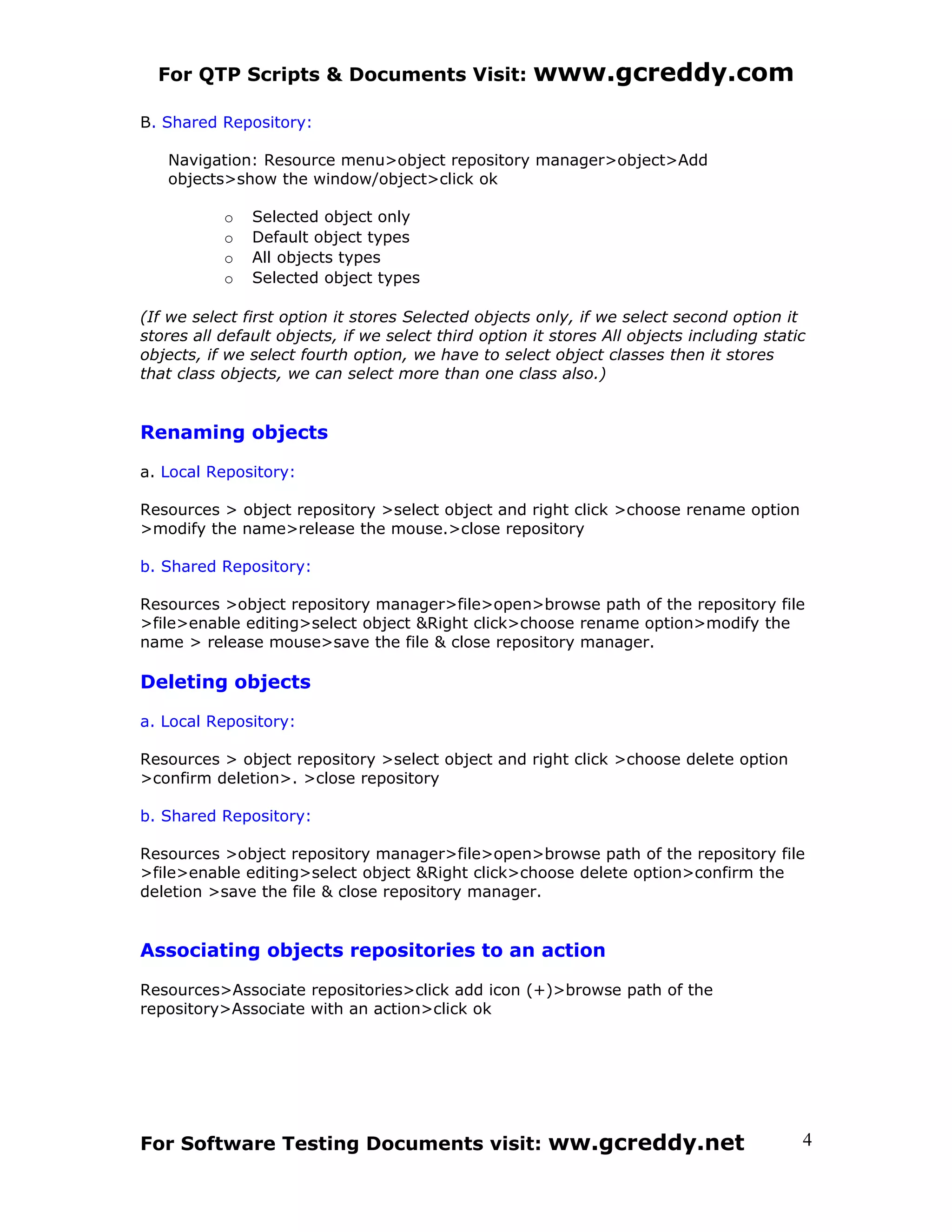 Object Repository | DOC | Operating Systems | Computer Software and Applications