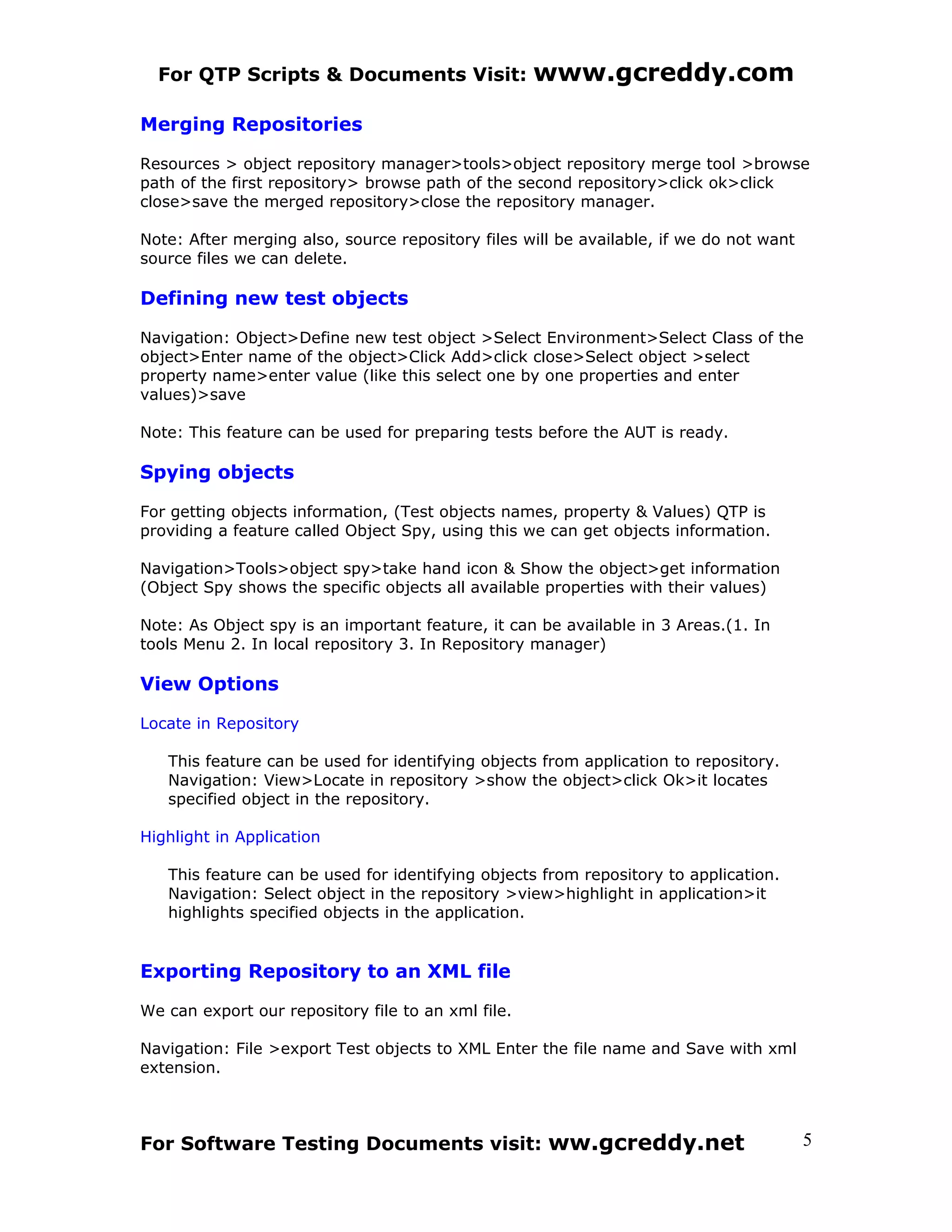 Object Repository | DOC | Operating Systems | Computer Software and Applications