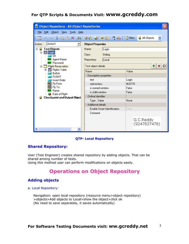 Object Repository | DOC | Operating Systems | Computer Software and Applications
