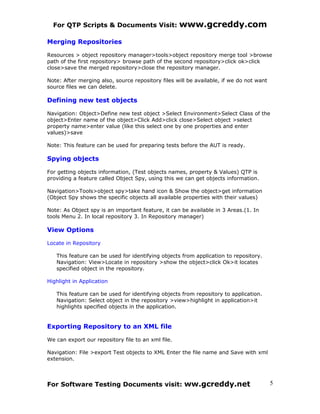 Object Repository | DOC | Operating Systems | Computer Software and Applications