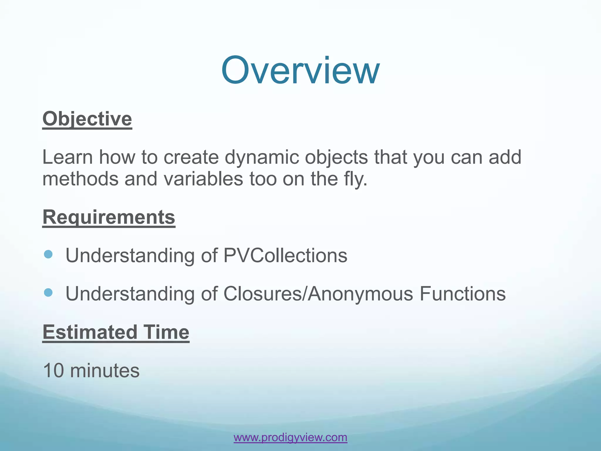 Creating Dynamic Objects PHP | PPT Creating Dynamic Objects PHP | PPT
