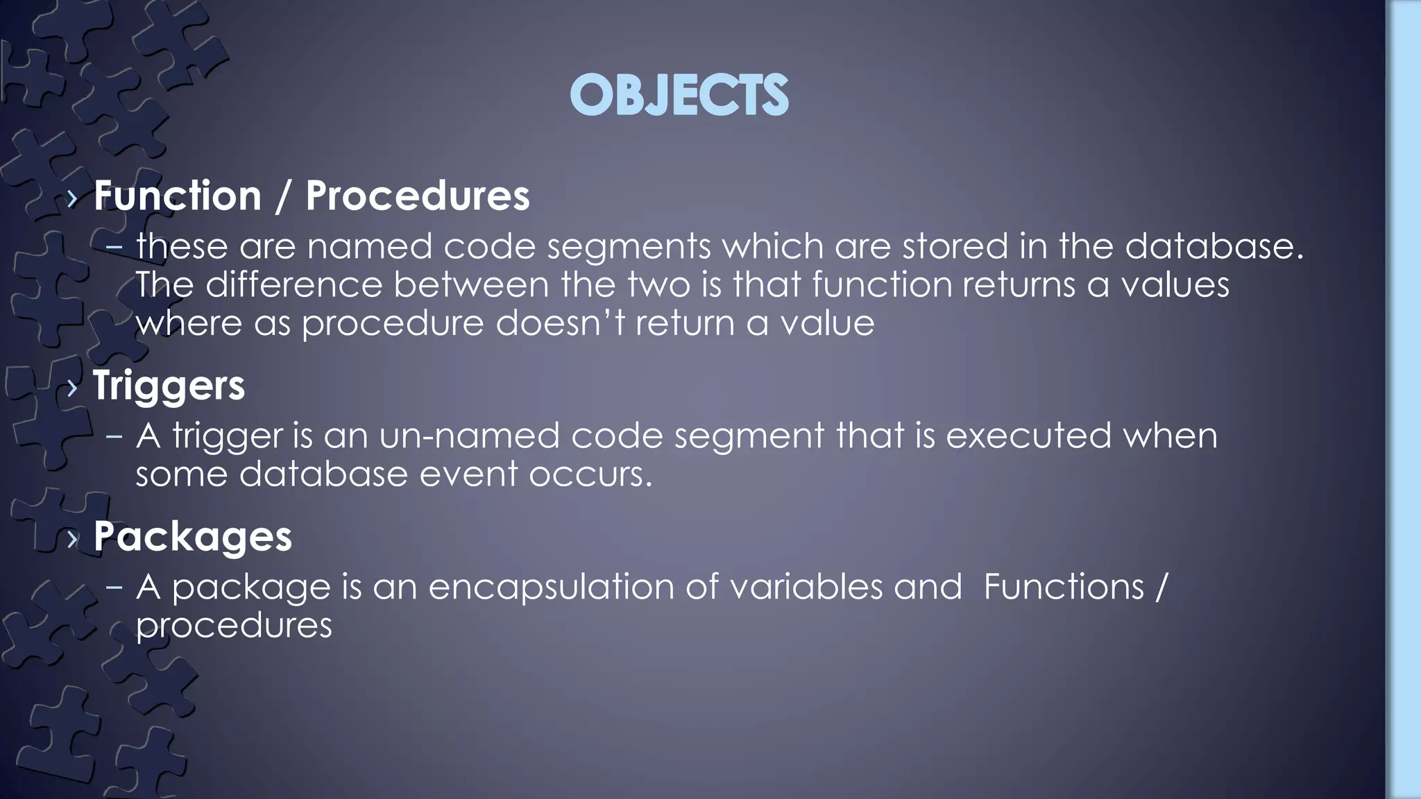 Schema Objects | PPT