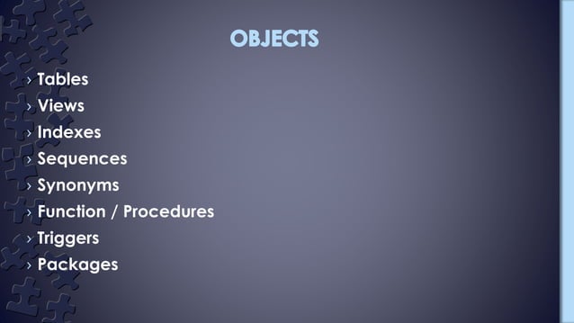 Schema Objects | PPT