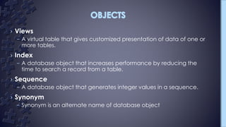 Schema Objects | PPT