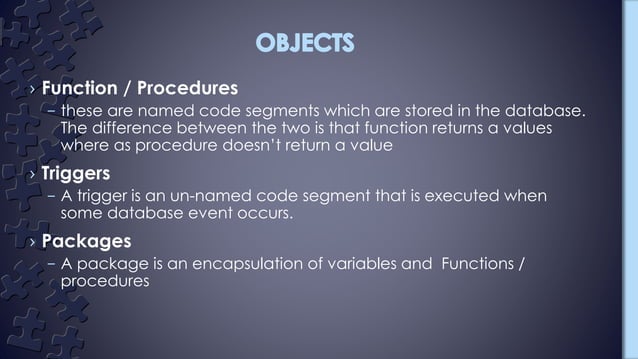 Schema Objects | PPT