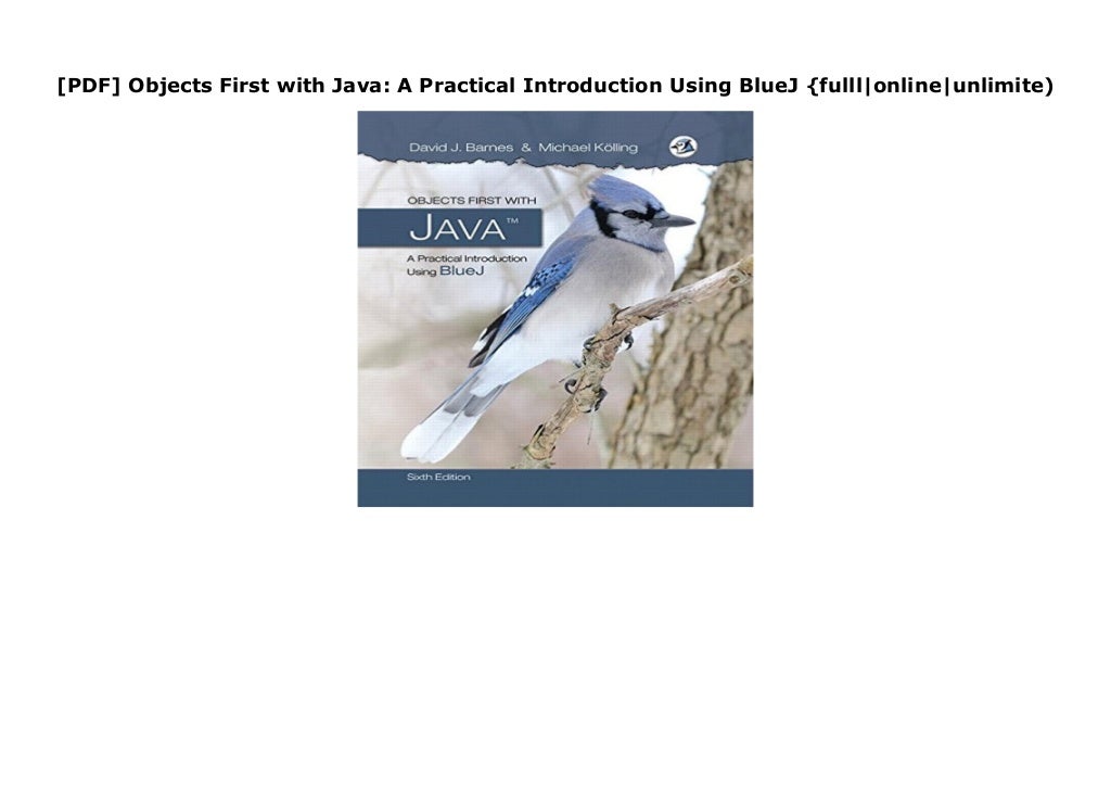 Pdf Objects First With Java A Practical Introduction Using Bluej