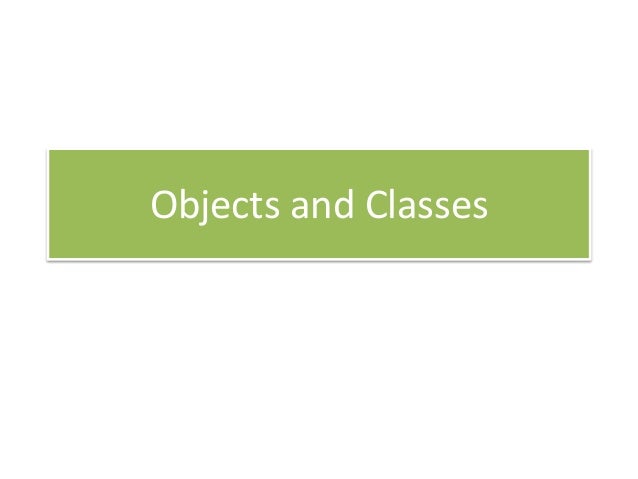 Objects and classes in Visual Basic Objects and classes in Visual Basic