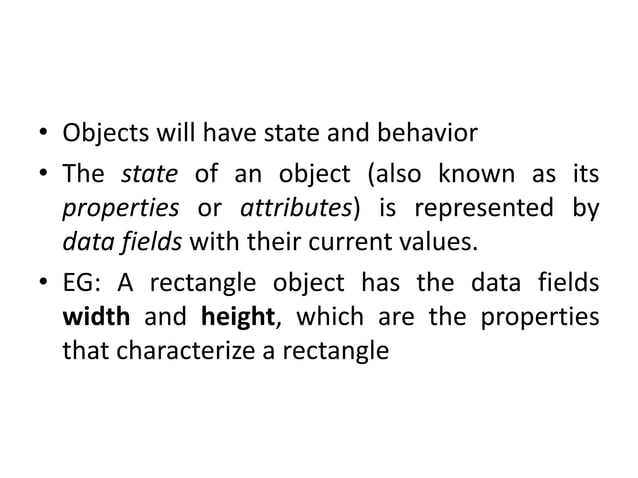 Objects And Classes In Java Introduction Ppt