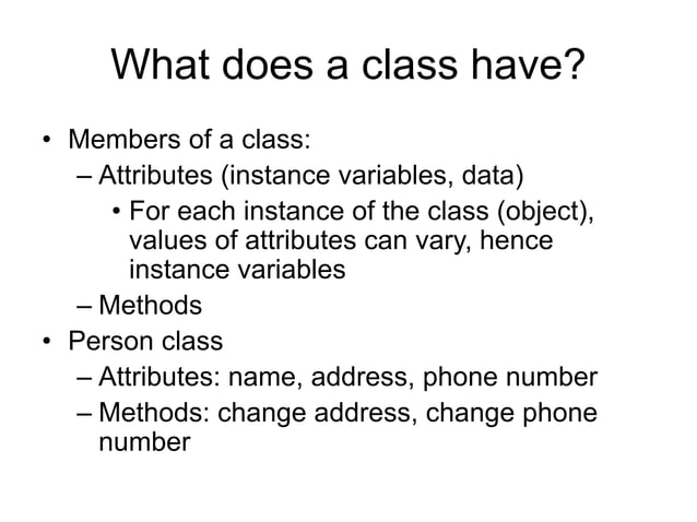 Objects and Classes in JAVA introduction | PPTX
