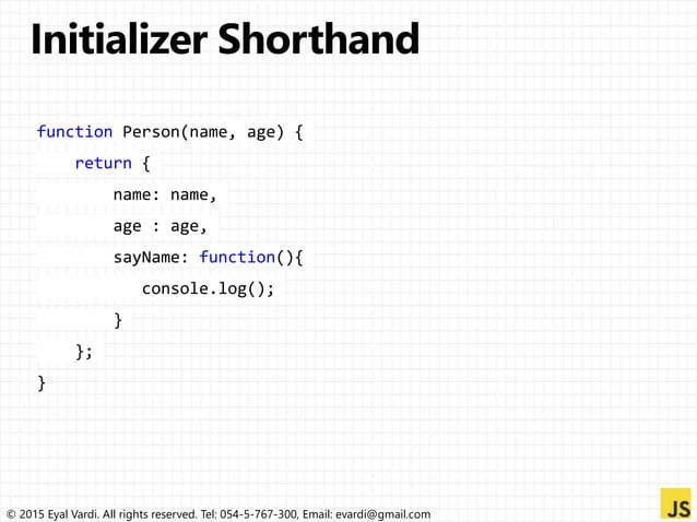 Objects & Classes in ECMAScript 6.0 | PPT