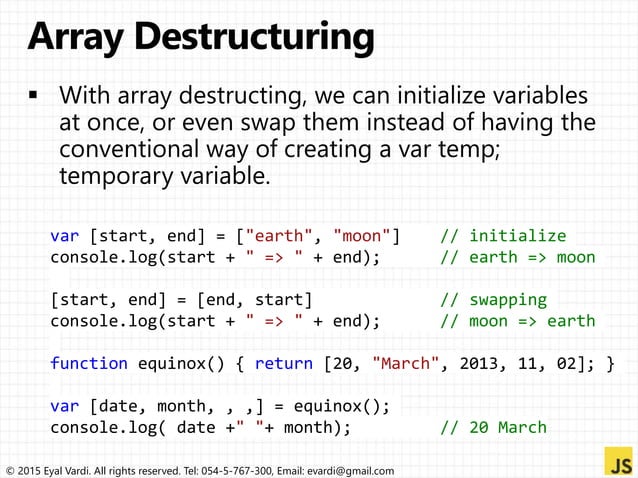 Objects & Classes in ECMAScript 6.0 | PPT