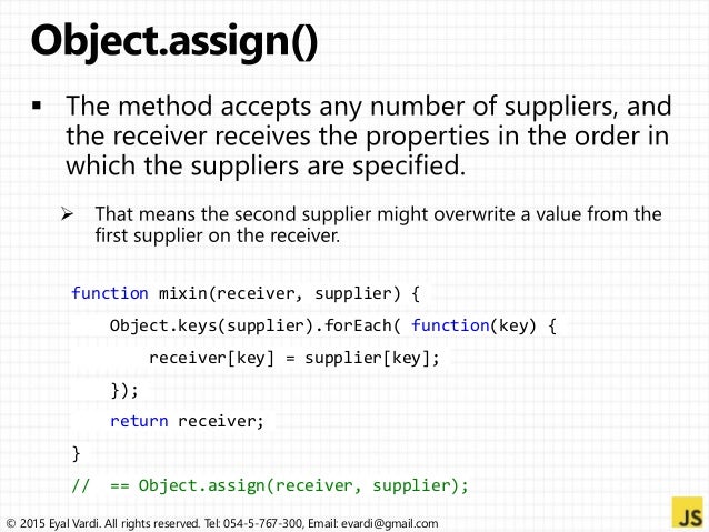 Objects And Classes In Ecmascript 60