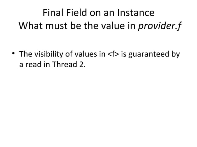 Java Objects Constructed Within The Final Field Safe Context Ppt 9047