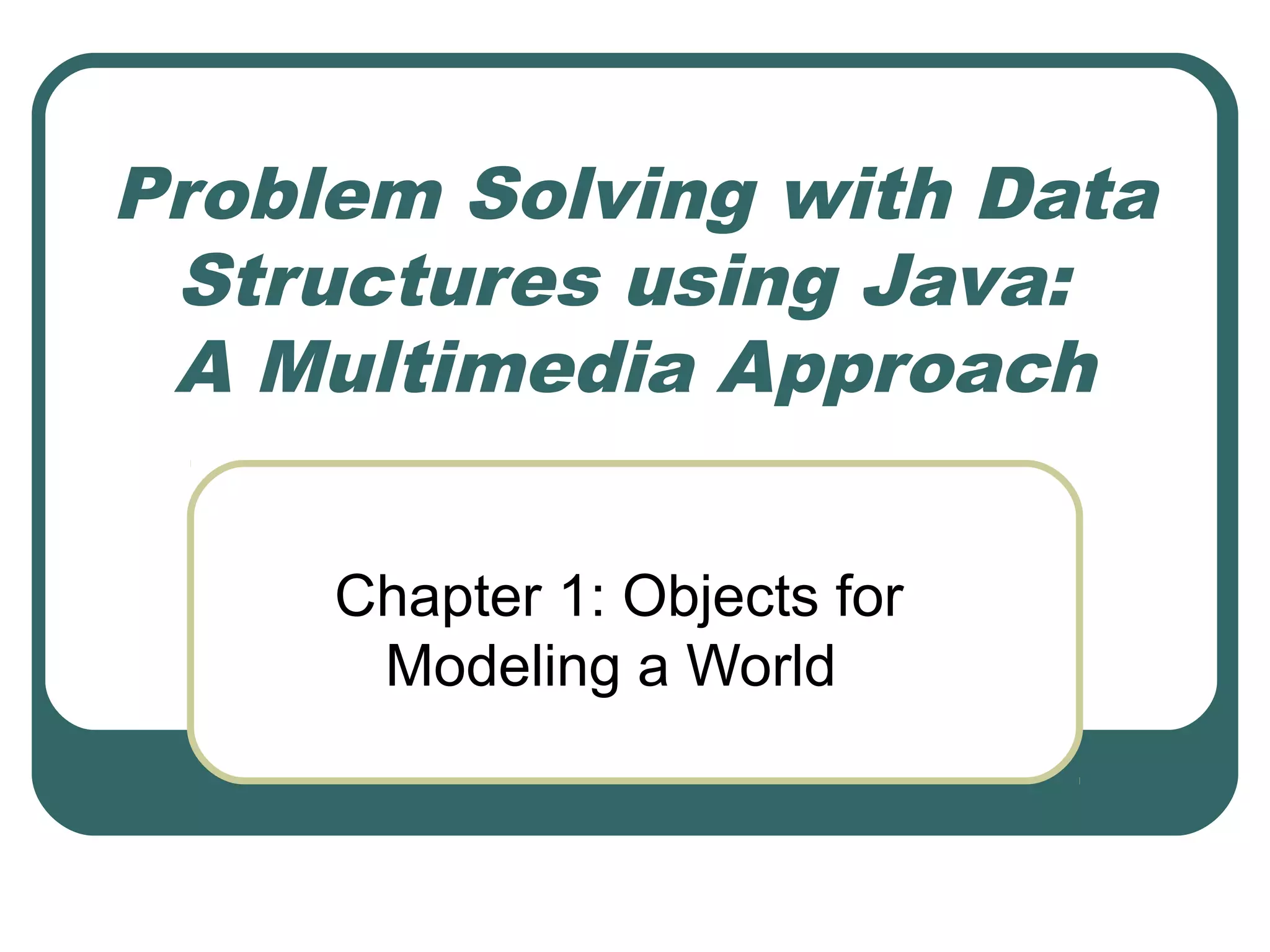 Objects for modeling world | PPT