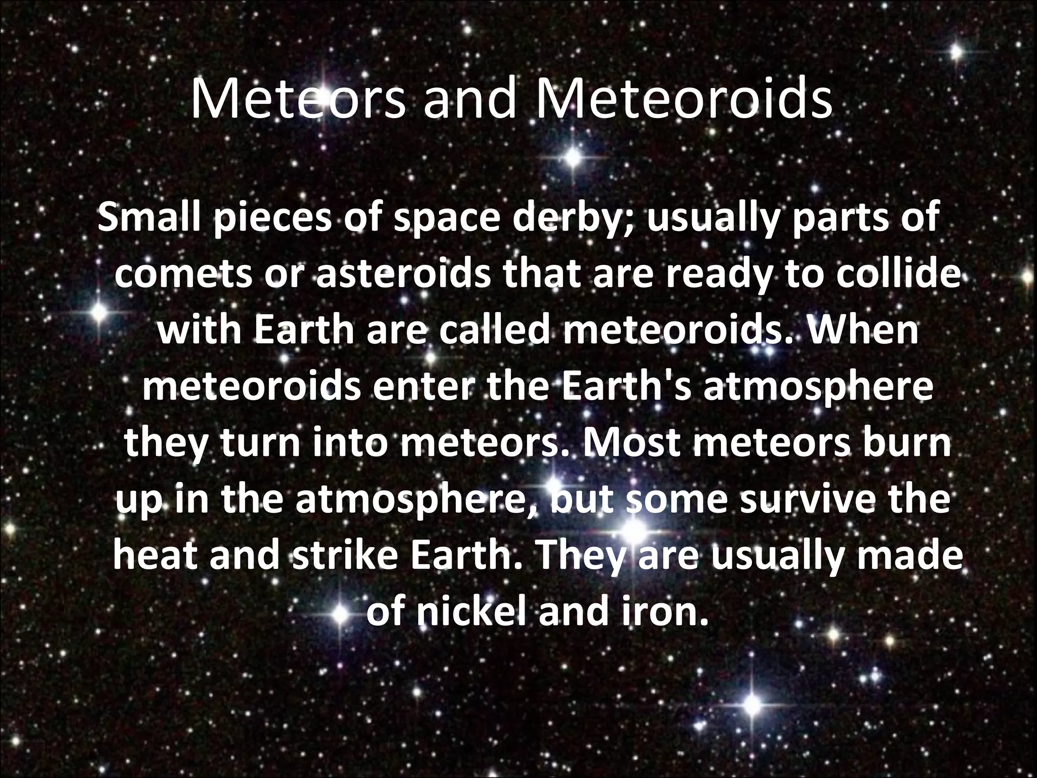 Objects in space | PPT