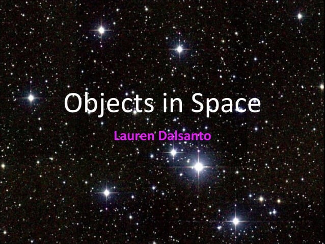 Objects in space | PPT