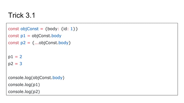 JS Objects manipulation | PPT