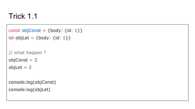 JS Objects manipulation | PPT