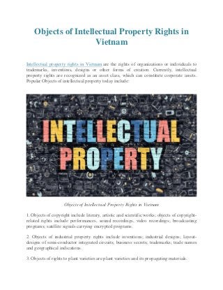 Objects of Intellectual Property Rights in Vietnam.pdf