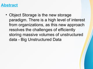 Object storage | PPT