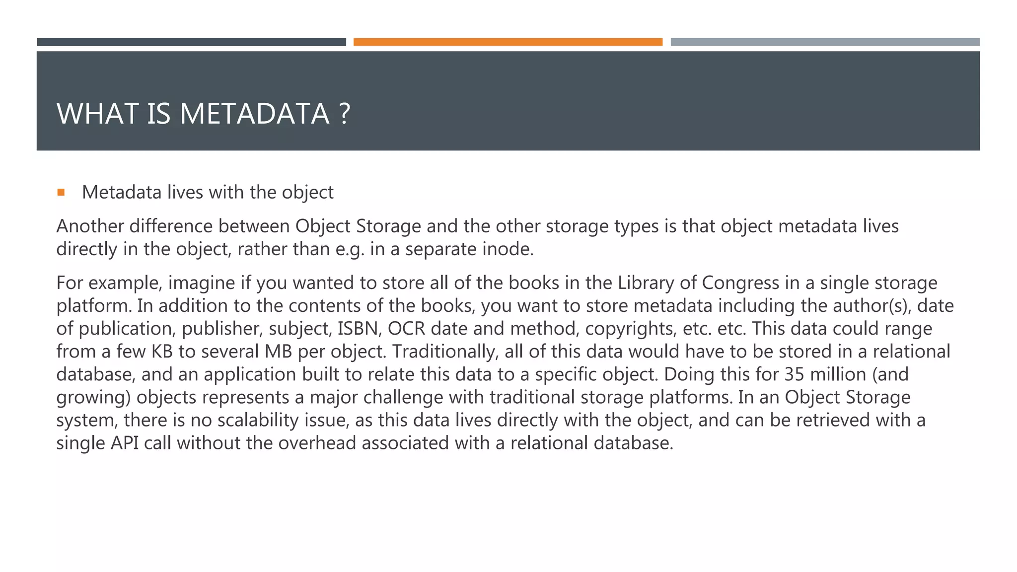 What is Object storage ? | PPTX