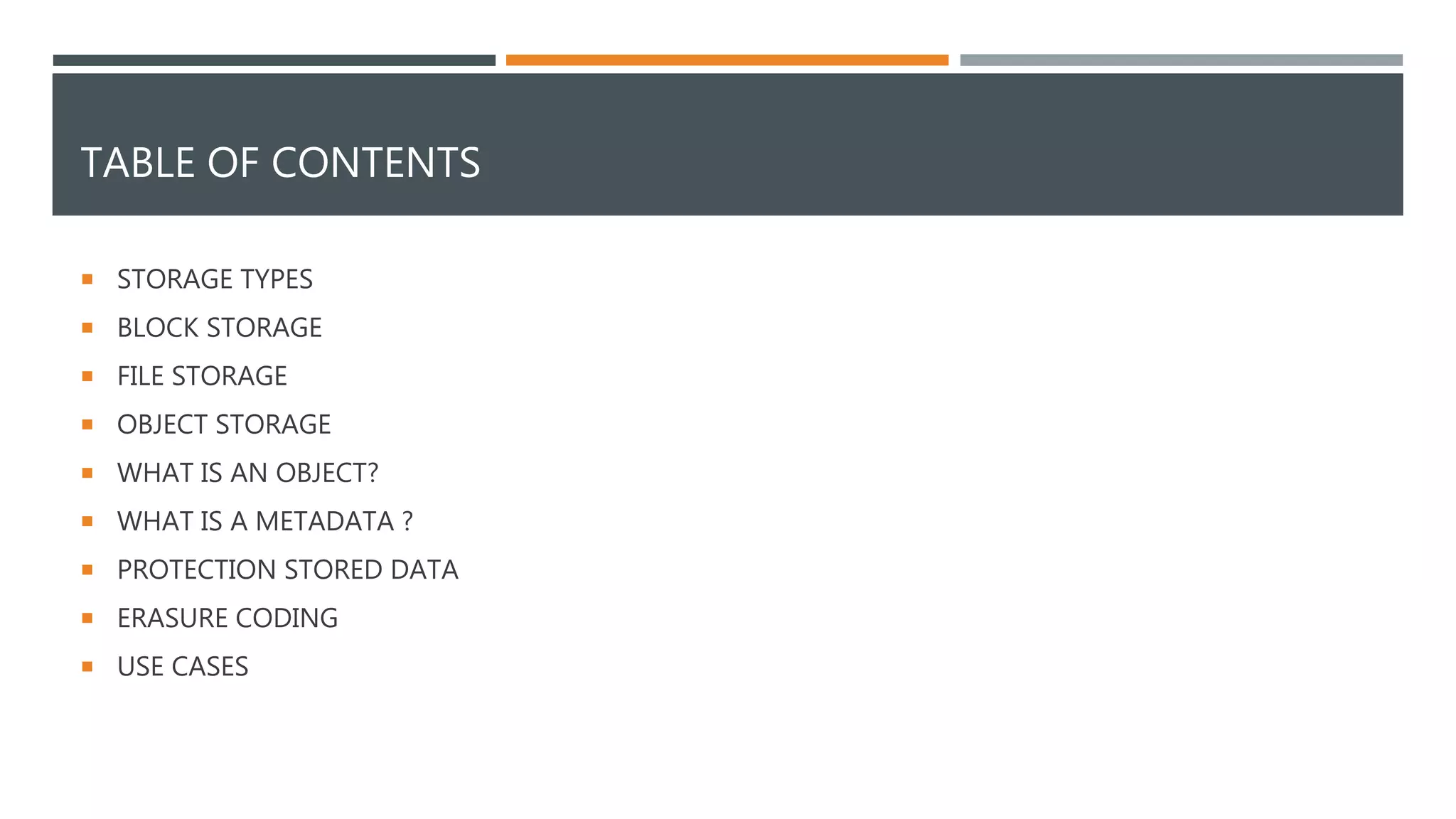 What is Object storage ? | PPTX