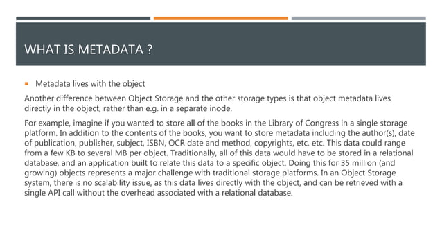 What is Object storage ? | PPTX | Operating Systems | Computer Software and Applications