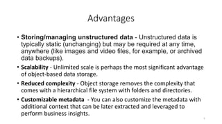 object_storage.pptx | Data Storage and Warehousing | Computing