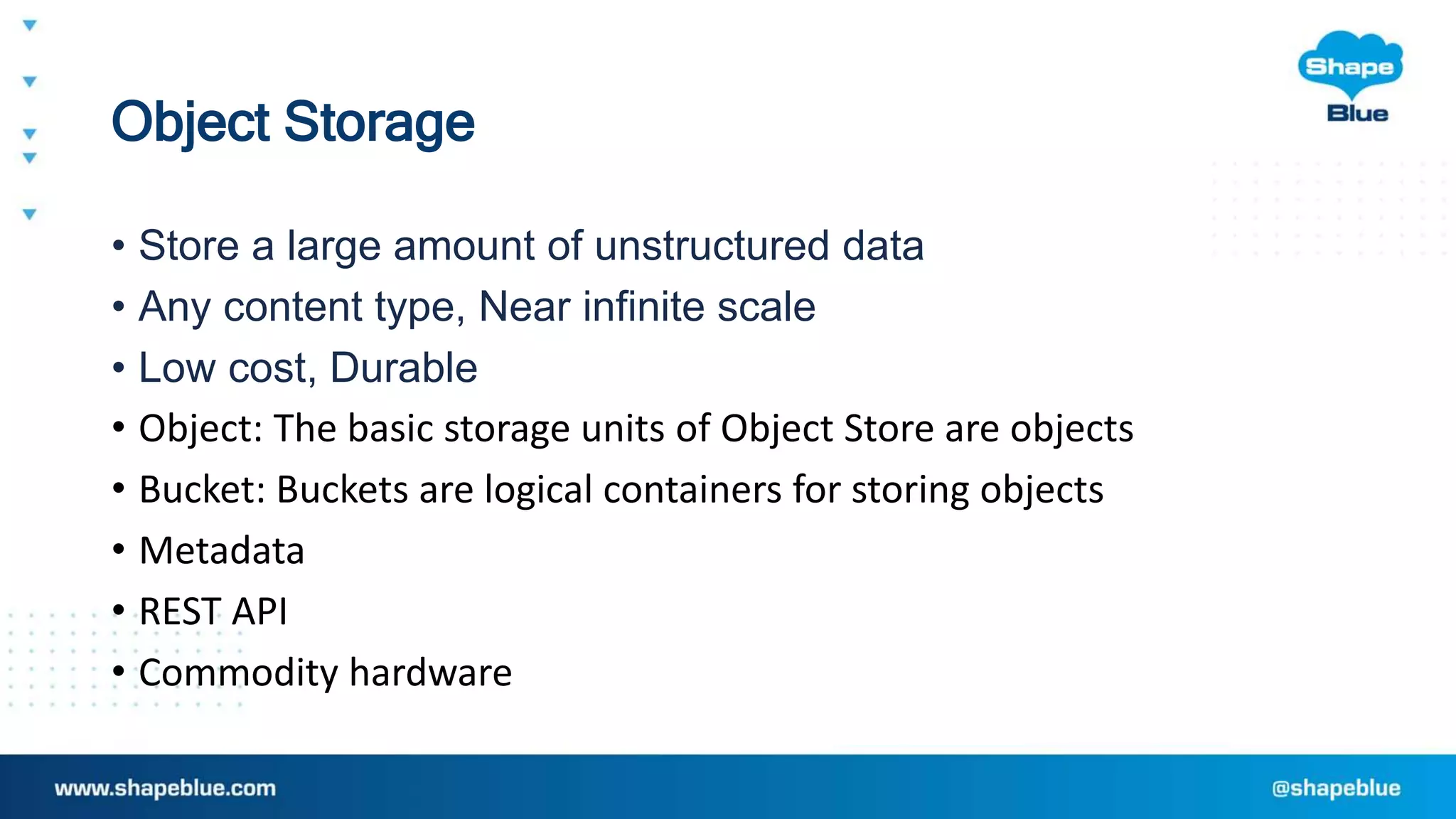 Cloudstack Object Storage Framework And Demo Ppt