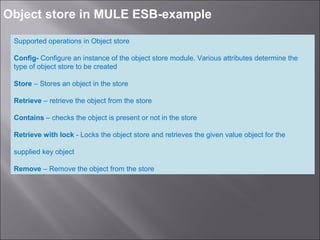 Object Store in Mule | PPT