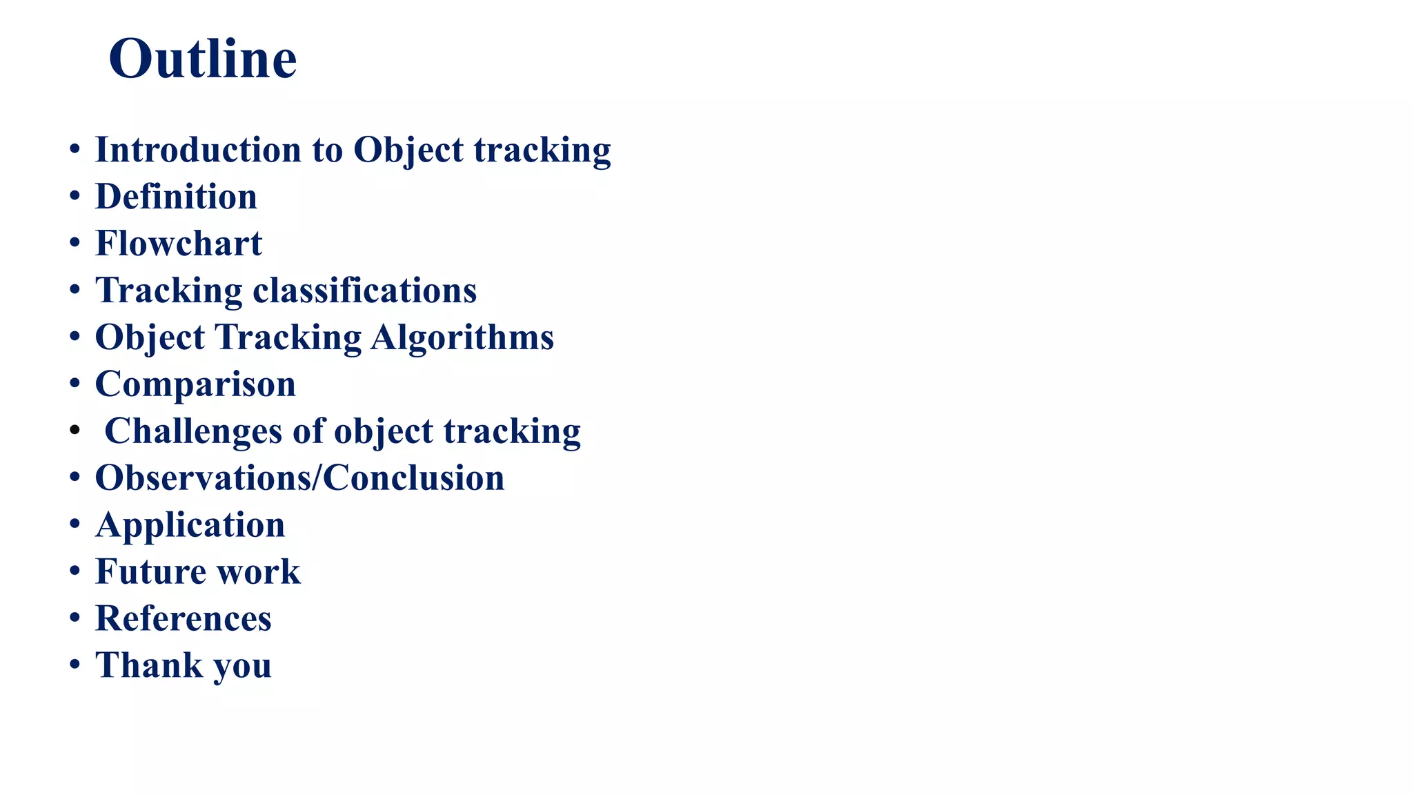 Object tracking presentation | PDF