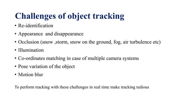 Object tracking presentation | PDF | Artificial Intelligence | Technology & Computing