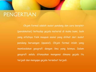 Objek studi geografi | PPTX