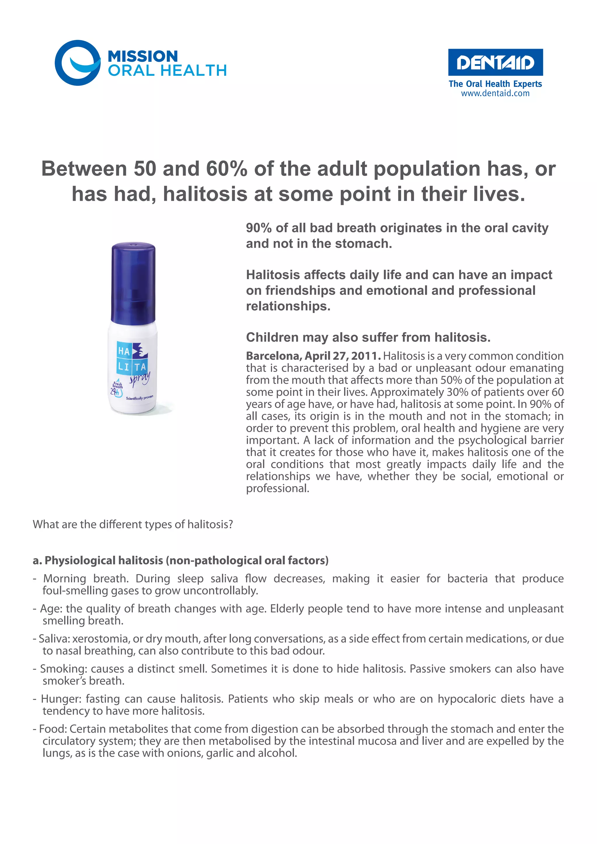 Halitosis | PDF