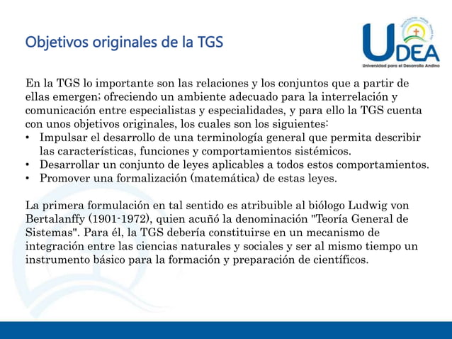 Objetivos de la Teoria General de Sistemas | PPTX | Science