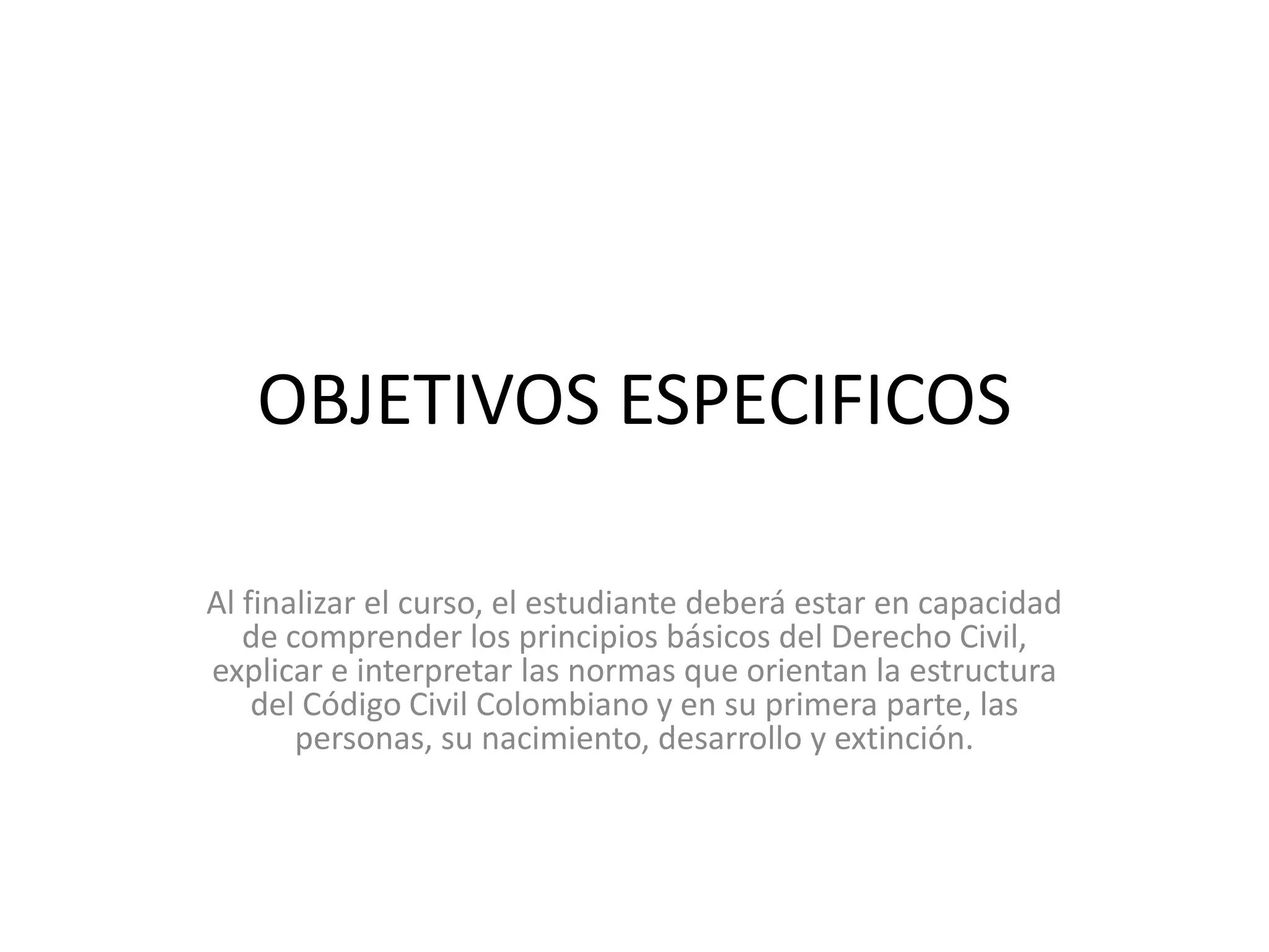 Objetivos especificos | PPTX