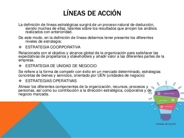 Objetivos estratégicos y líneas de acción