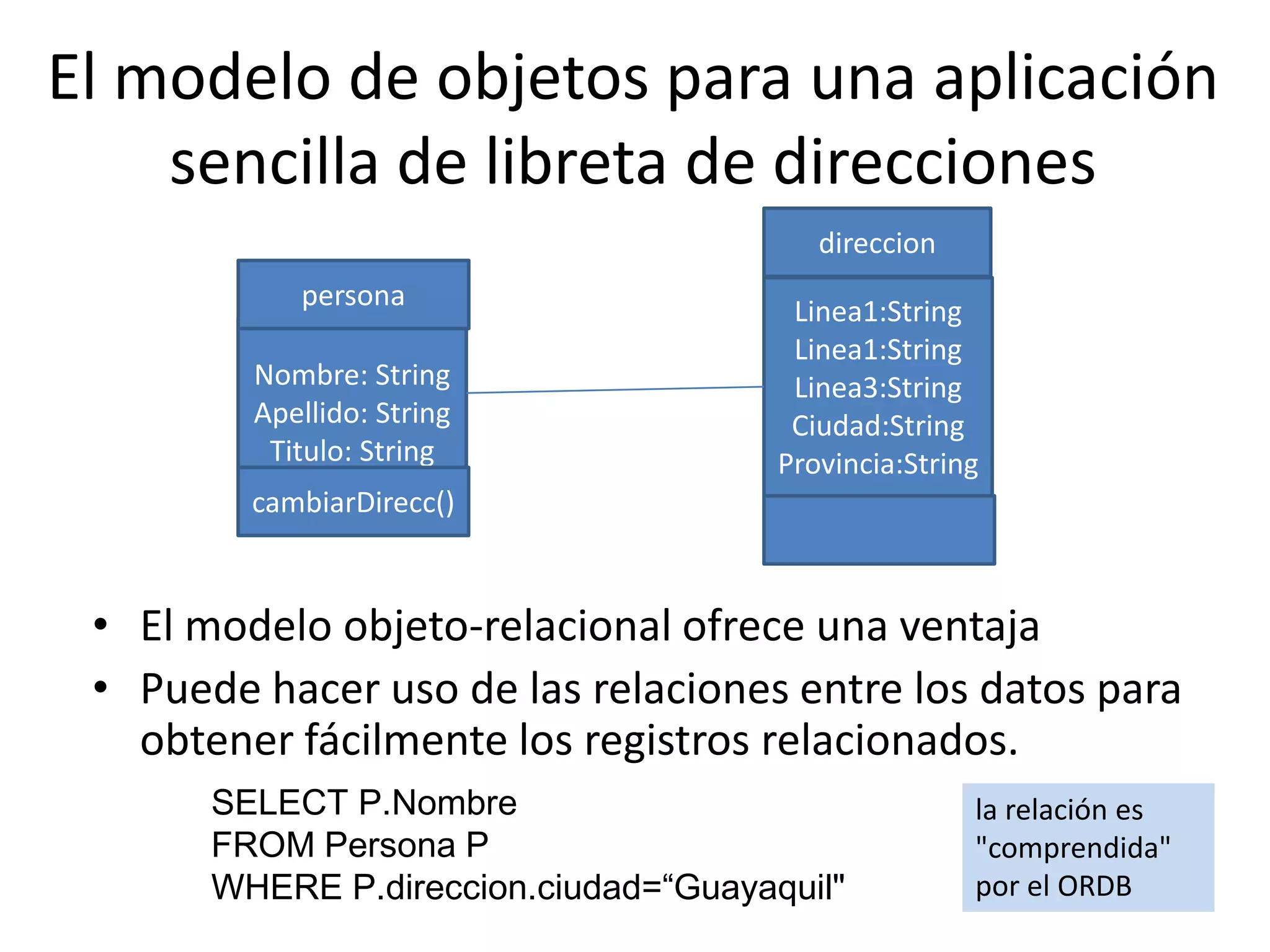 Objeto relacional bases datos 2 | PPT