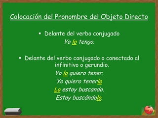 Objetos Directos E Indirectos | PPSX