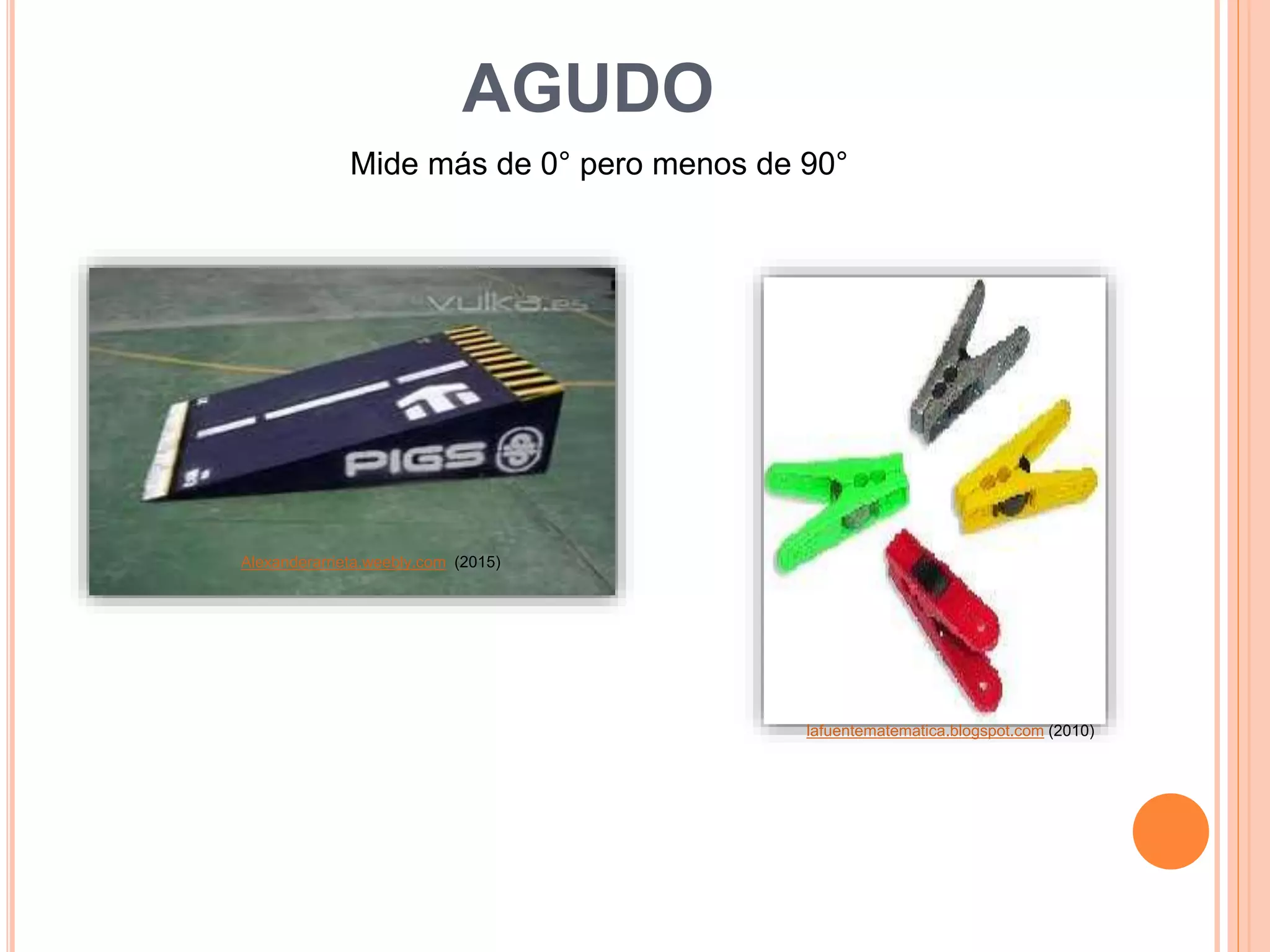 Objetos que forman diferentes tipos de ángulos | PPTX