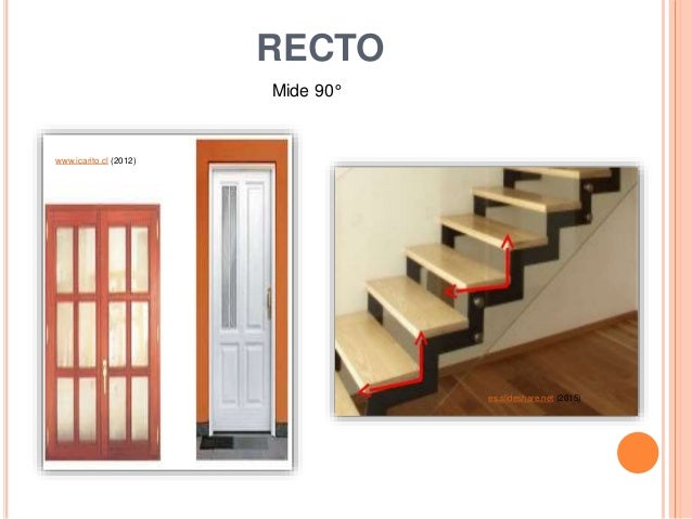 Objetos que forman diferentes tipos de ángulos