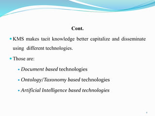 Ontologoy based Knowledge managment system | PPT