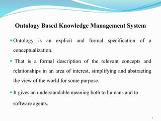 Ontologoy based Knowledge managment system | PPT