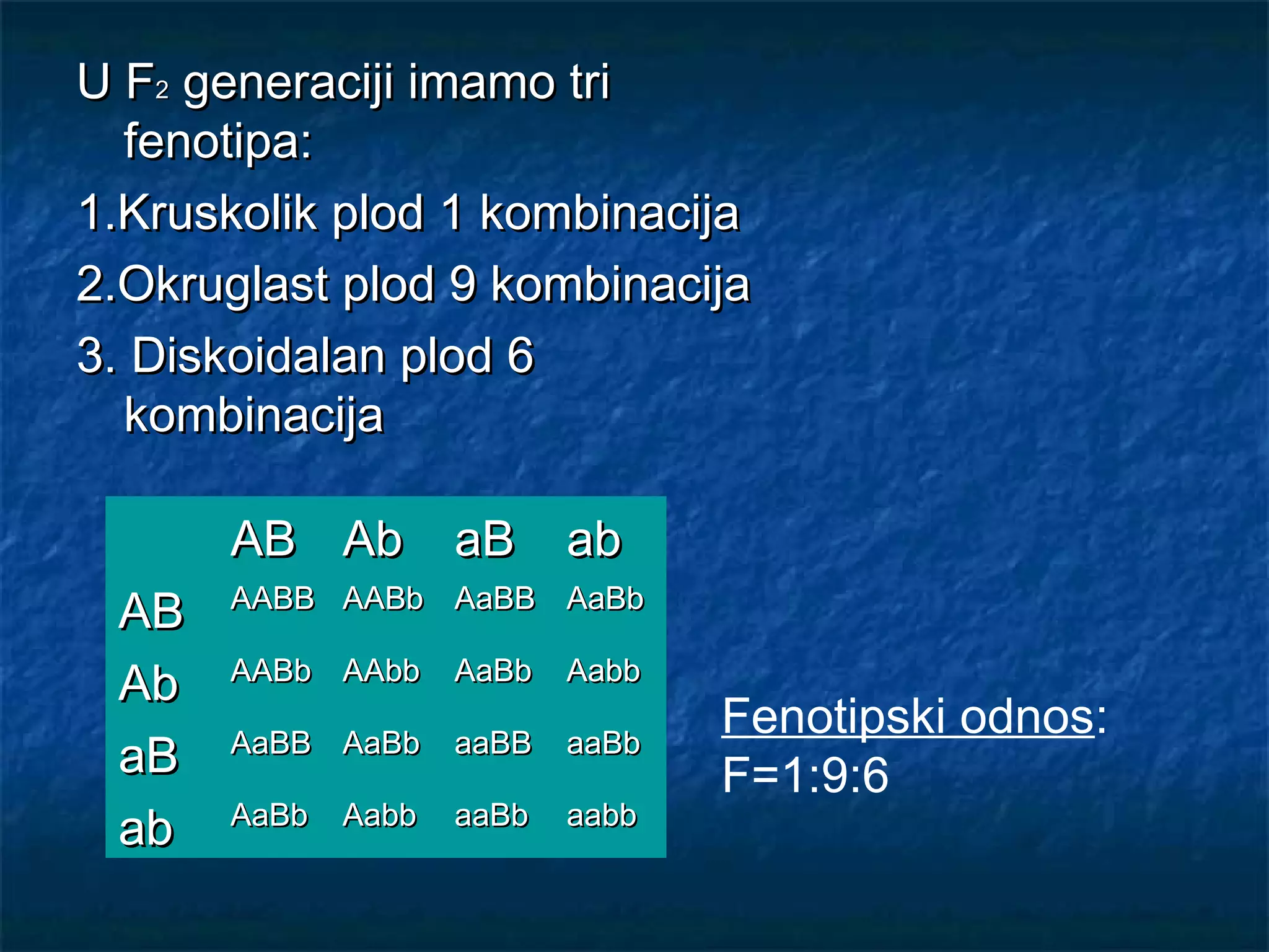 Oblici interakcije medju genima | PPT