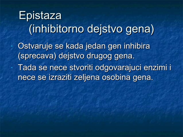 Oblici interakcije medju genima | PPT