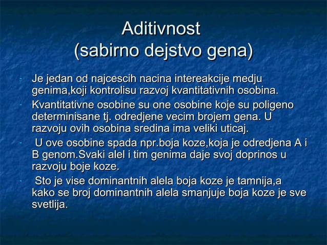 Oblici interakcije medju genima | PPT