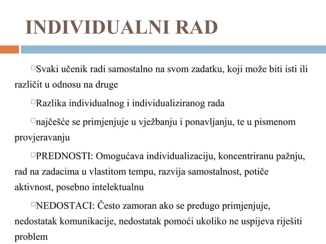 Oblici rada | PPT