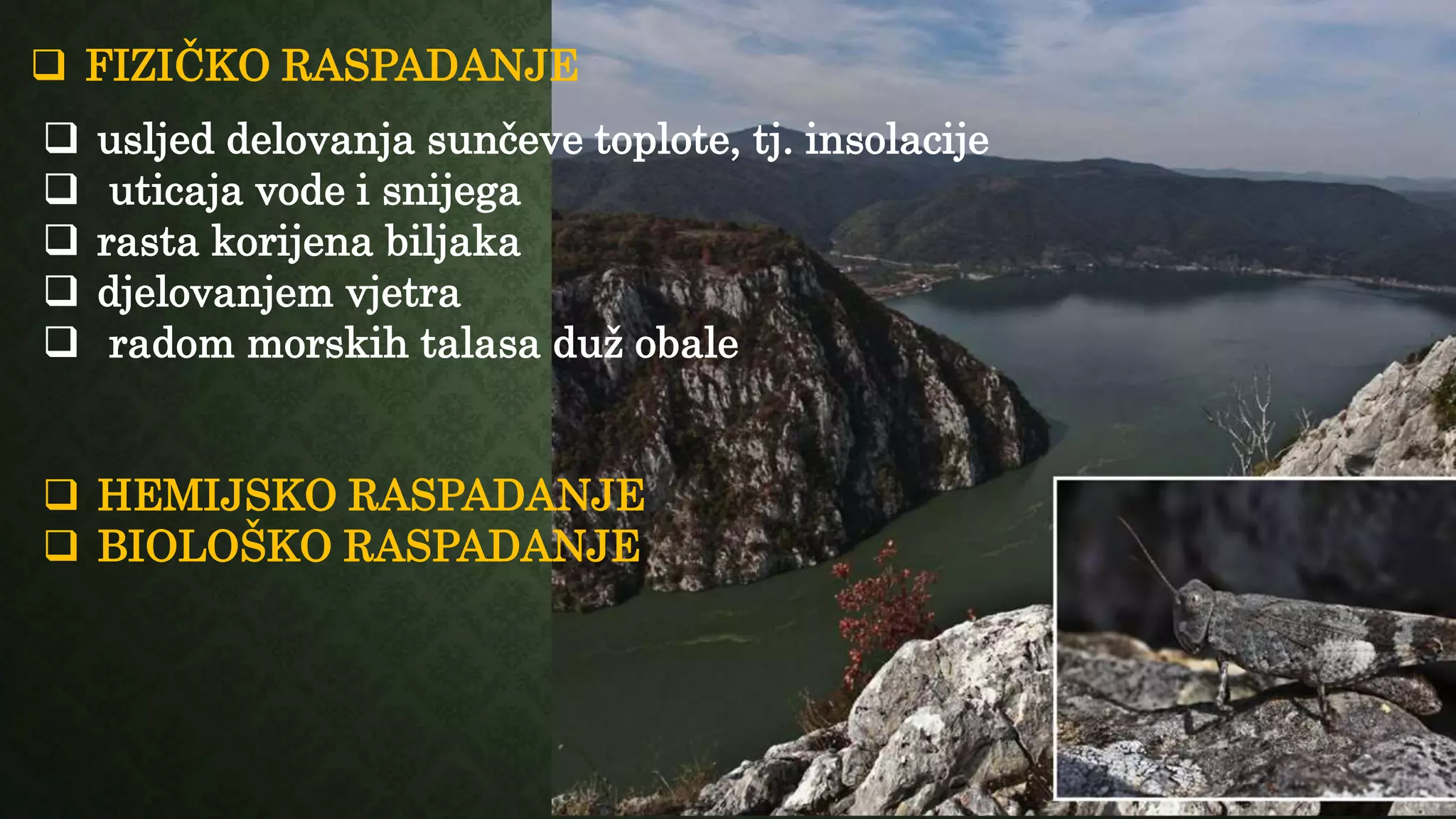 Oblici reljefa nastali radom spoljašnjih sila | PPTX